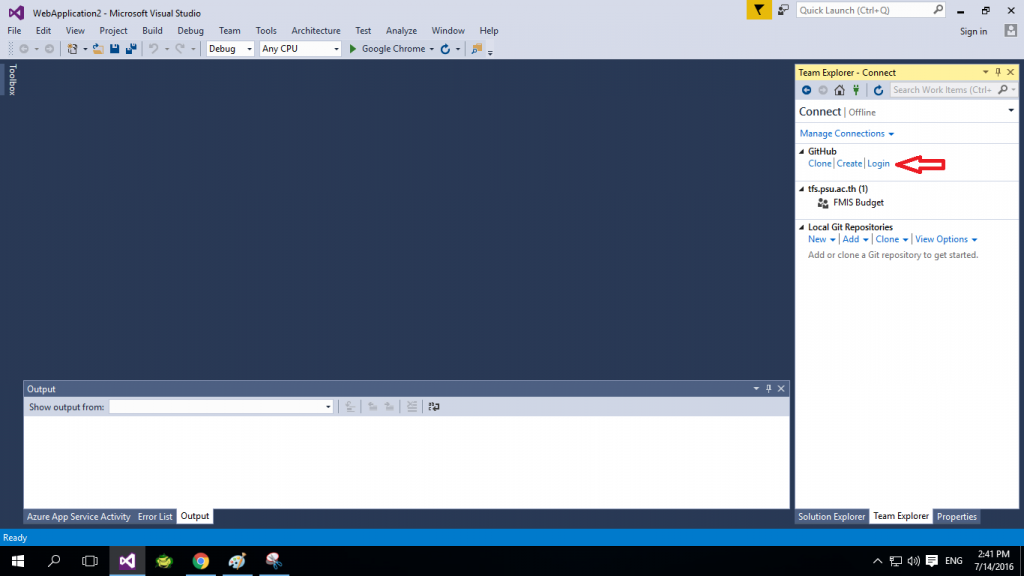 เชื่อมต่อ GitHub Repository ด้วย Visual Studio 2015 – CoP PSU IT Blog