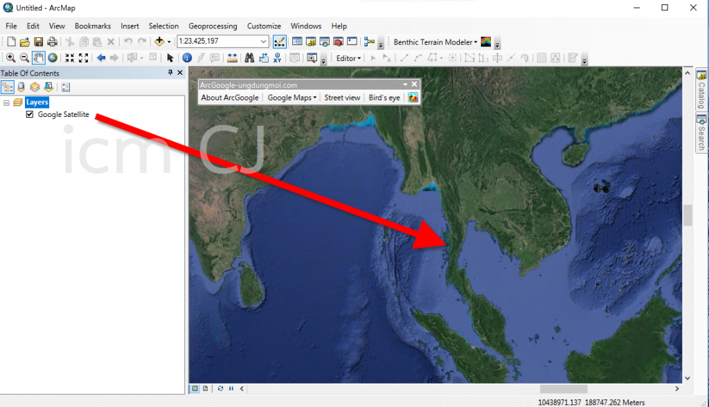การติดตั้งและใช้งาน ArcGoogle for ArcGIS เพื่อใช้ Google Satellite เป็นแผนที่ฐาน – CoP PSU IT Blog