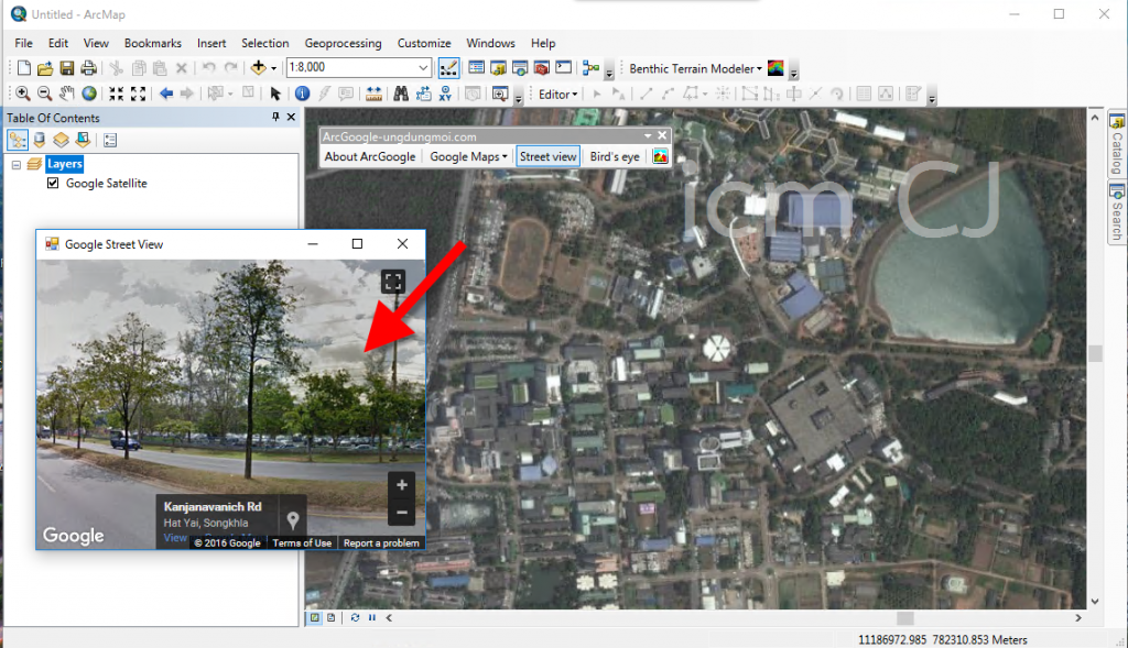 การติดตั้งและใช้งาน ArcGoogle for ArcGIS เพื่อใช้ Google Satellite เป็นแผนที่ฐาน – CoP PSU IT Blog